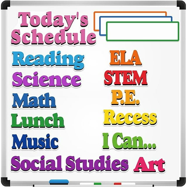 16 Pcs Classroom Schedule Magnets Reusable Today's Schedules Magnetic ...