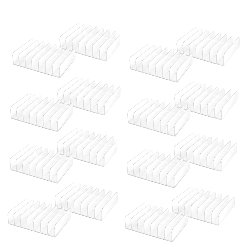 16 Pcs Clear Acrylic CD Holder with Tackable CD DVD Display Rack CD ...