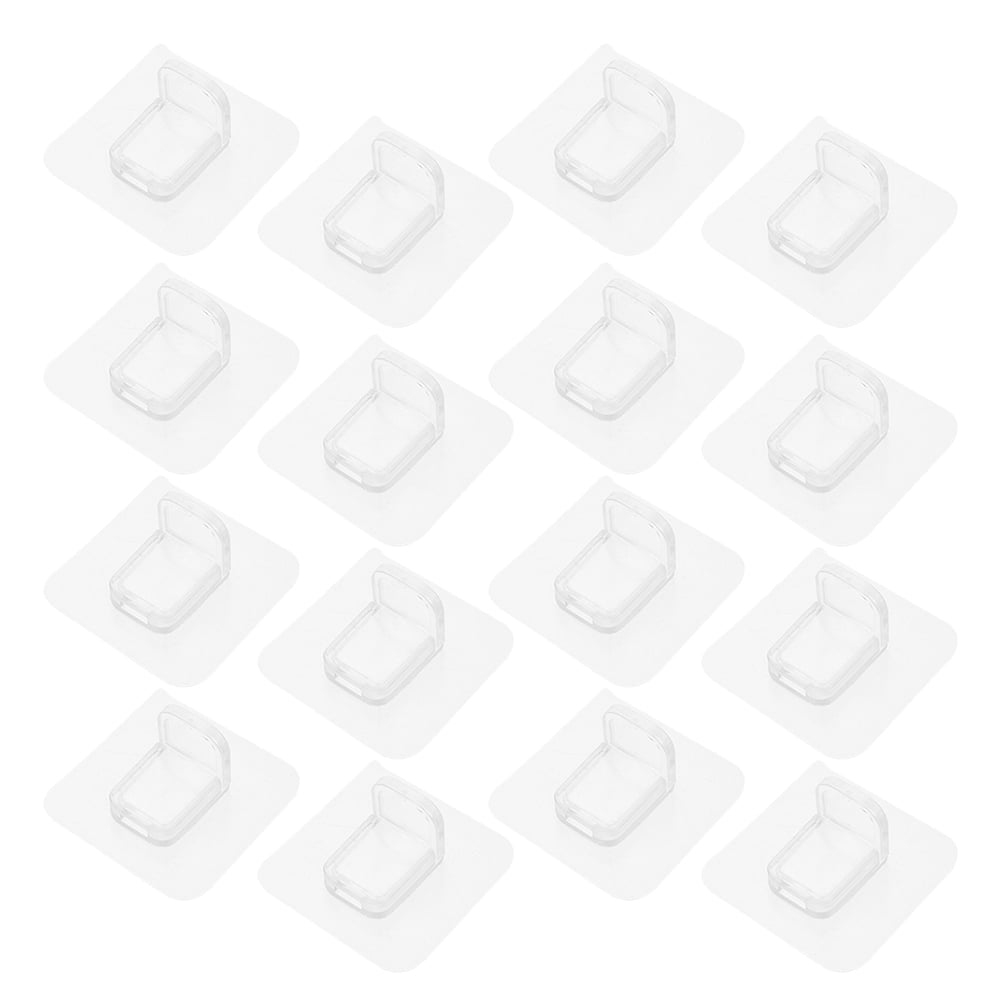 16 Pcs Clear Shelves Racking Shelving Shelf Cabinets Closet Clips No ...