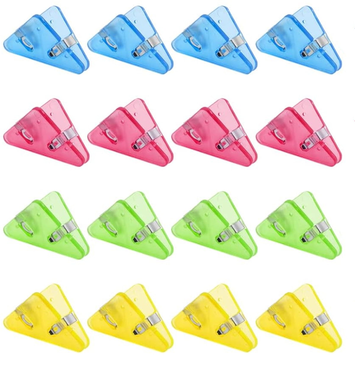 16 Pcs Color Stationery Corner Clip,Triangle File Corner Clip,Colors ...
