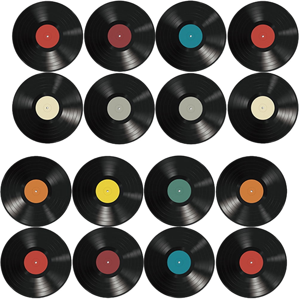 16 Pcs Colorful Vinyl Records Decoration Variety of Styles Artist ...