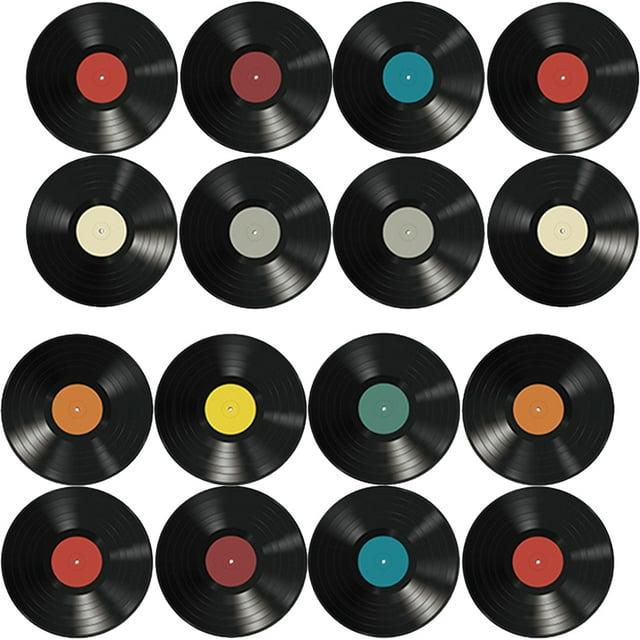 16 Pcs Colorful Vinyl Records Decoration Variety of Styles Artist ...