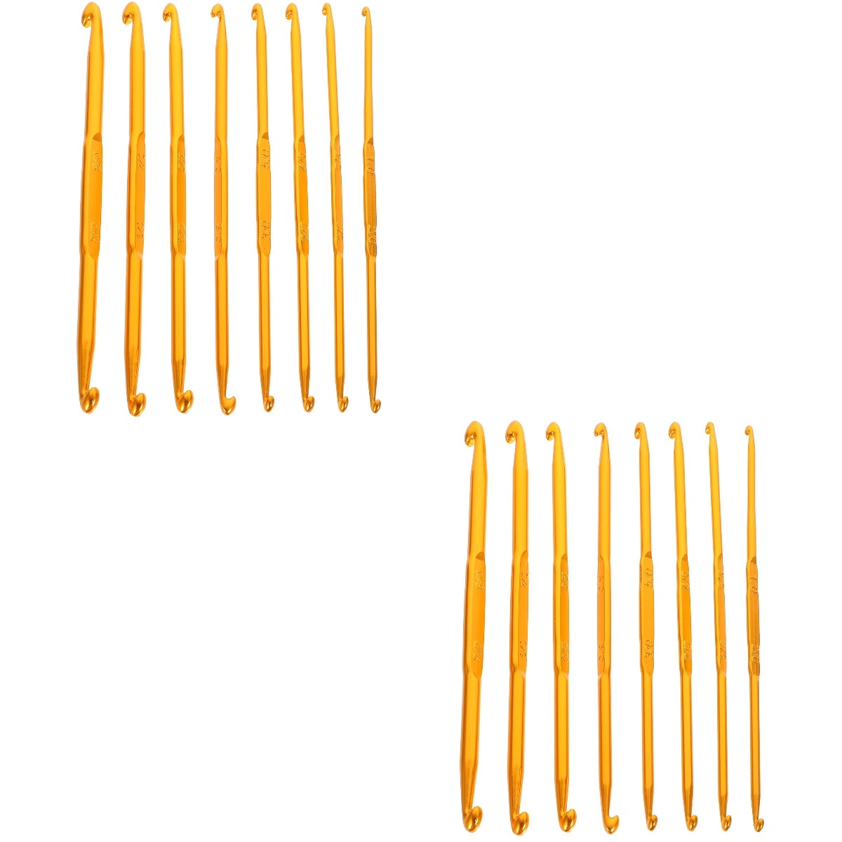 16 Pcs Crochet Double Ended Hooks for Beginners Metal Large Needle ...