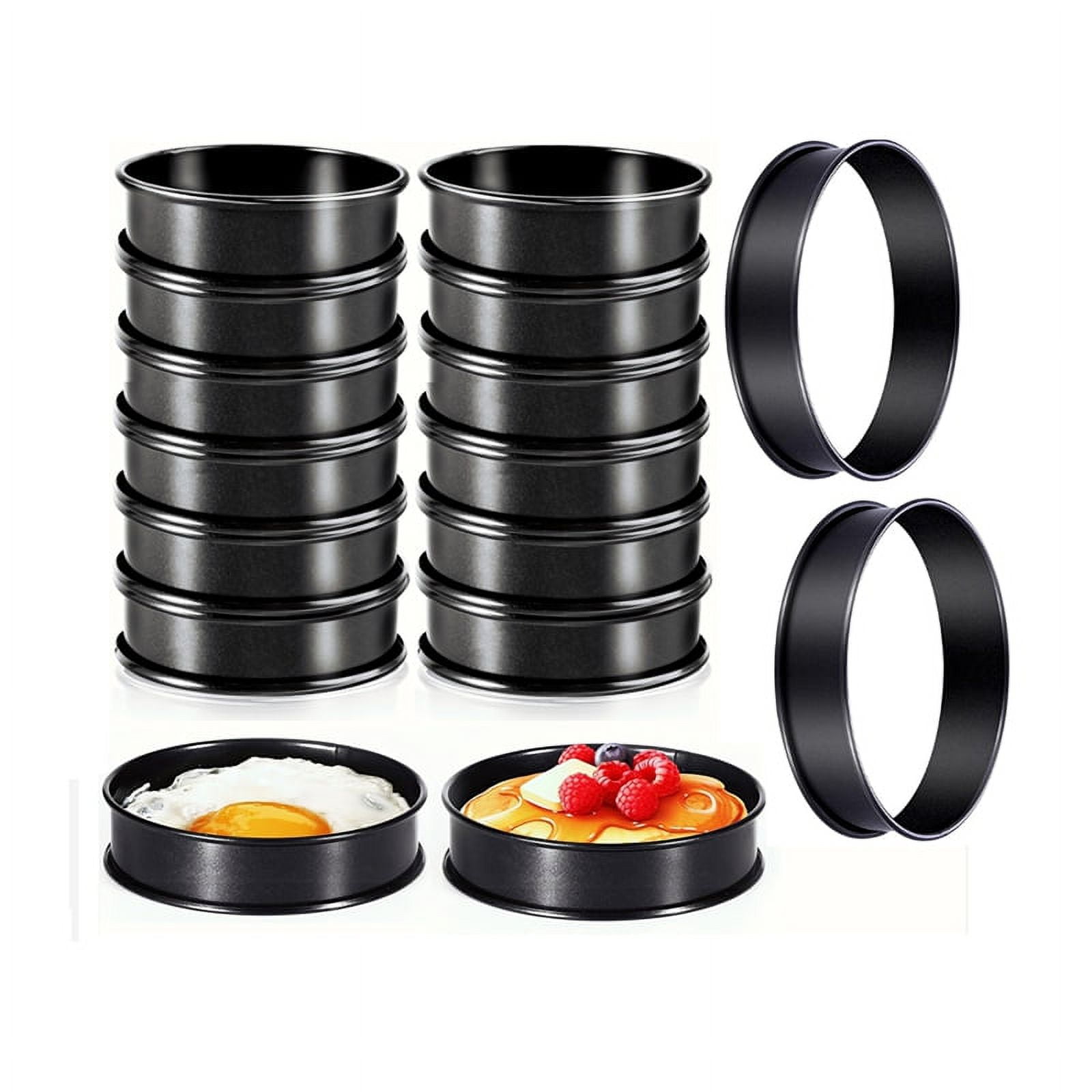 16 Pcs Crumpet Rings Nonstick 4 Inch Stainless Steel English Muffin ...