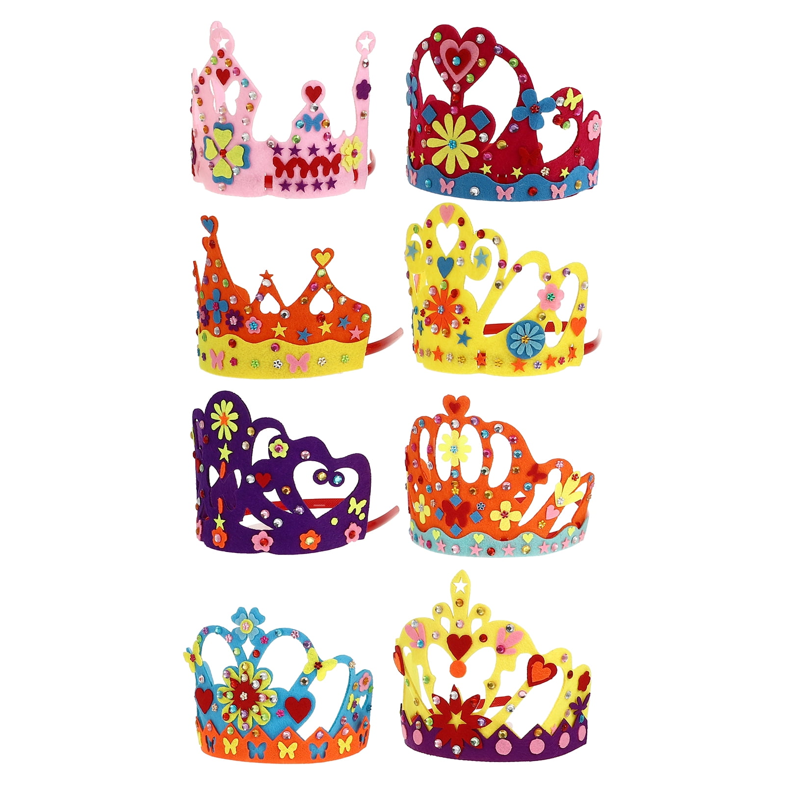 16 Pcs Decor Felt Headdress DIY Headwear Small Crowns for Crafts Felt ...