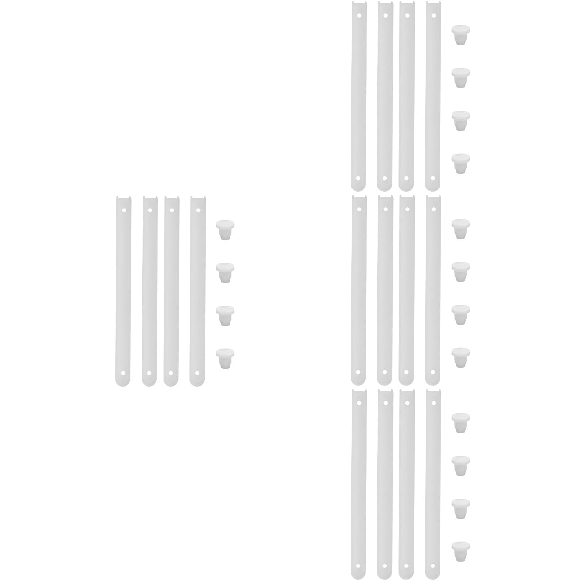 16 Pcs Drawer Slides Dresser Sliders Vanity Table Plastic Drawers Pull ...
