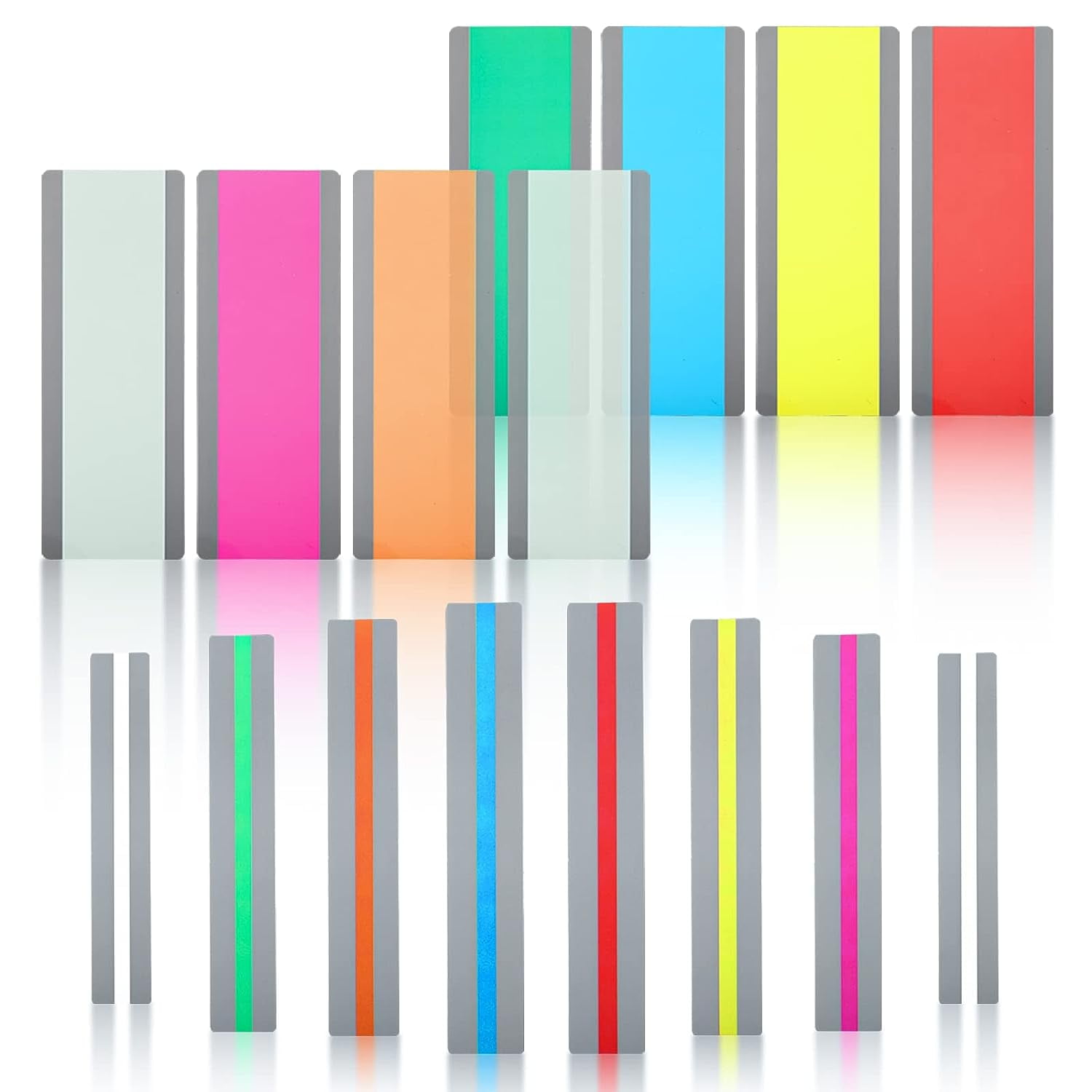 16 Pcs Dyslexia Overlays Aids for Children Guided Reading Highlight ...