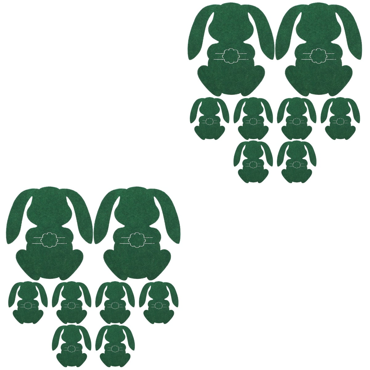 16 Pcs Easter Cutlery Holders Pouch Bunny Utensil Holders Bag for ...