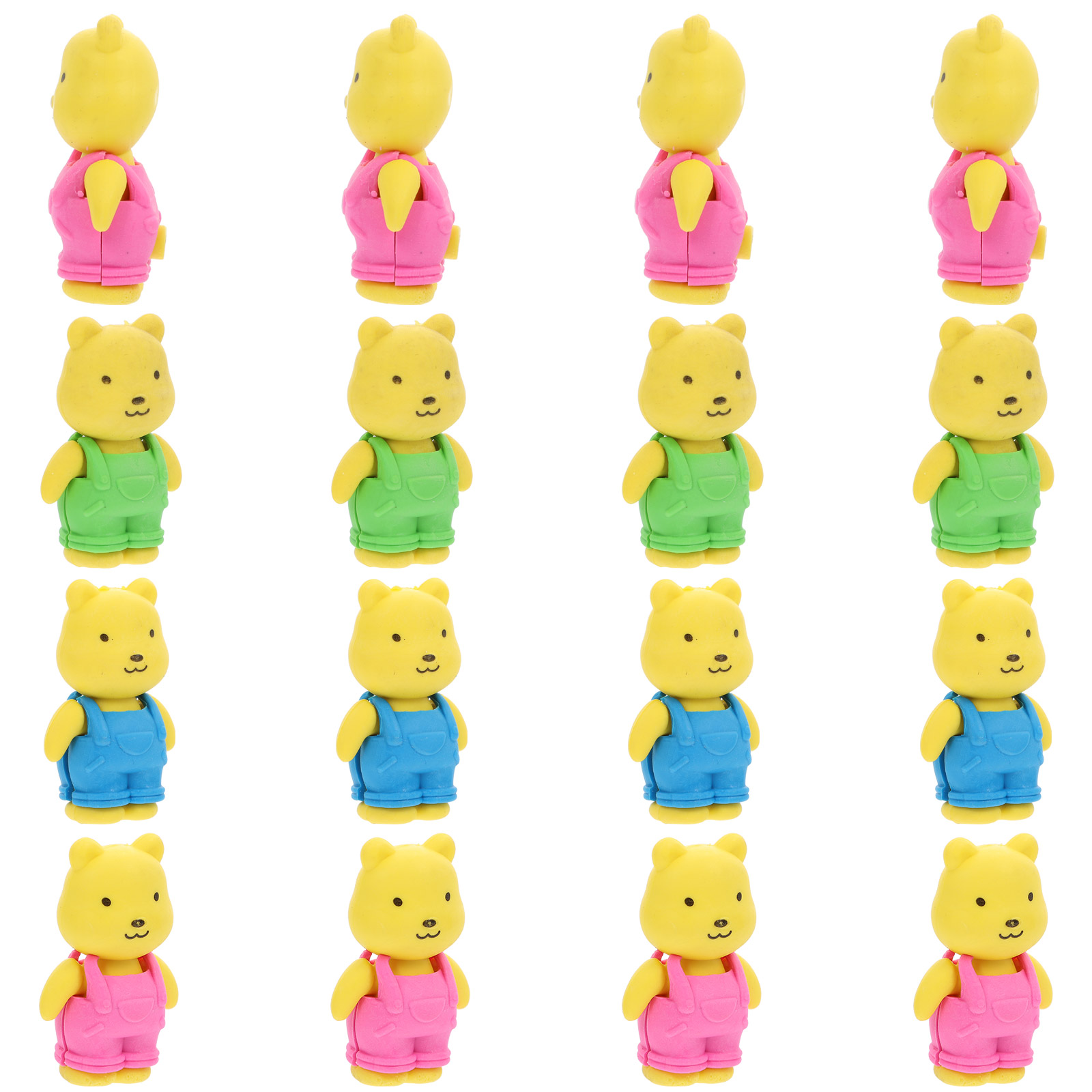 16 Pcs Eraser Cartoon Erasers for Kids Christmas Sto Animal Portable ...