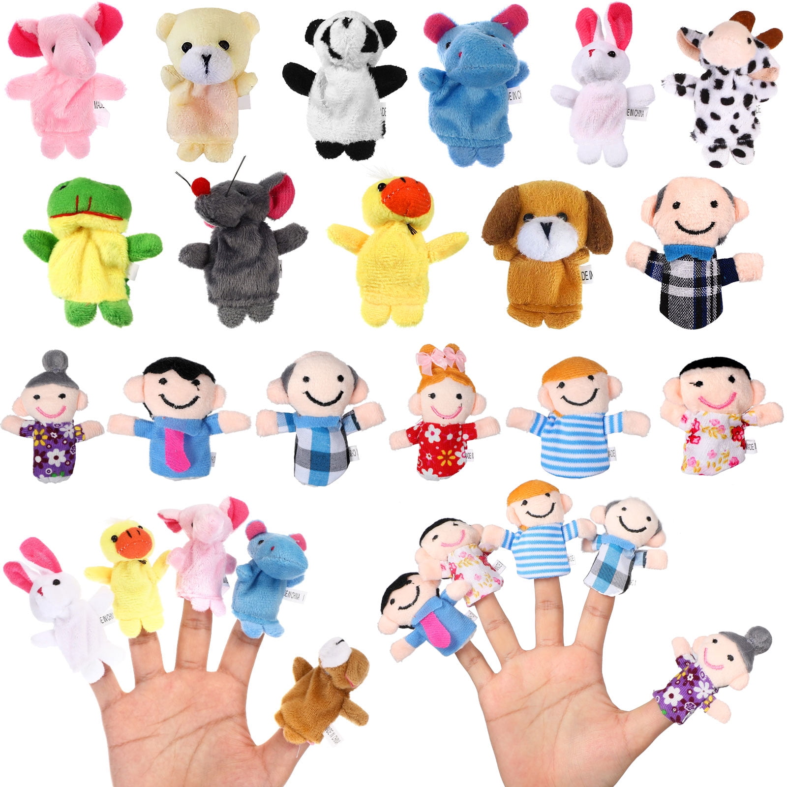 16 Pcs Finger Puppets for Kids People Stuffed Time - Walmart.com