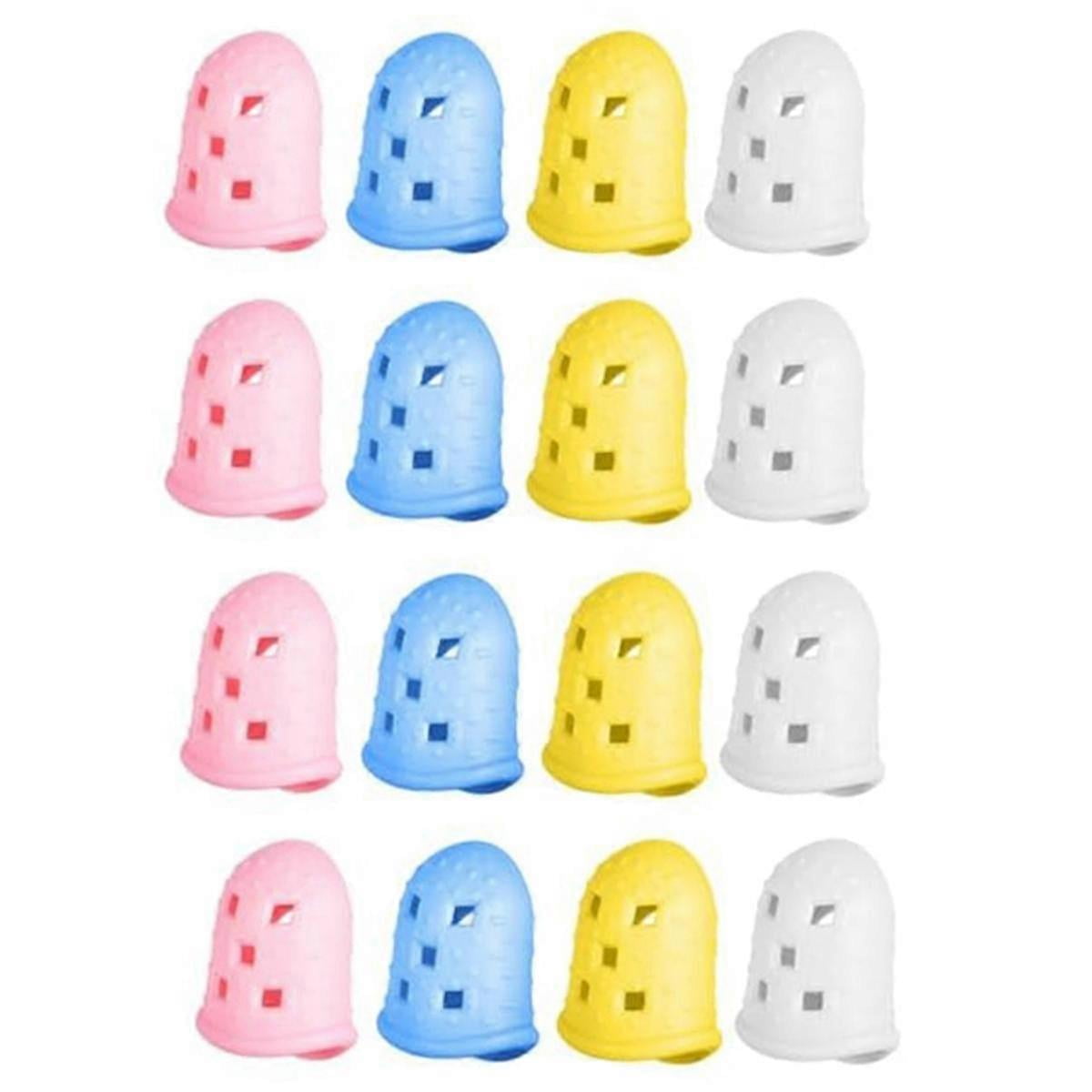 16 Pcs Fingers Protectors,Kalimba Autoharp Silicone Finger Sleeve ...