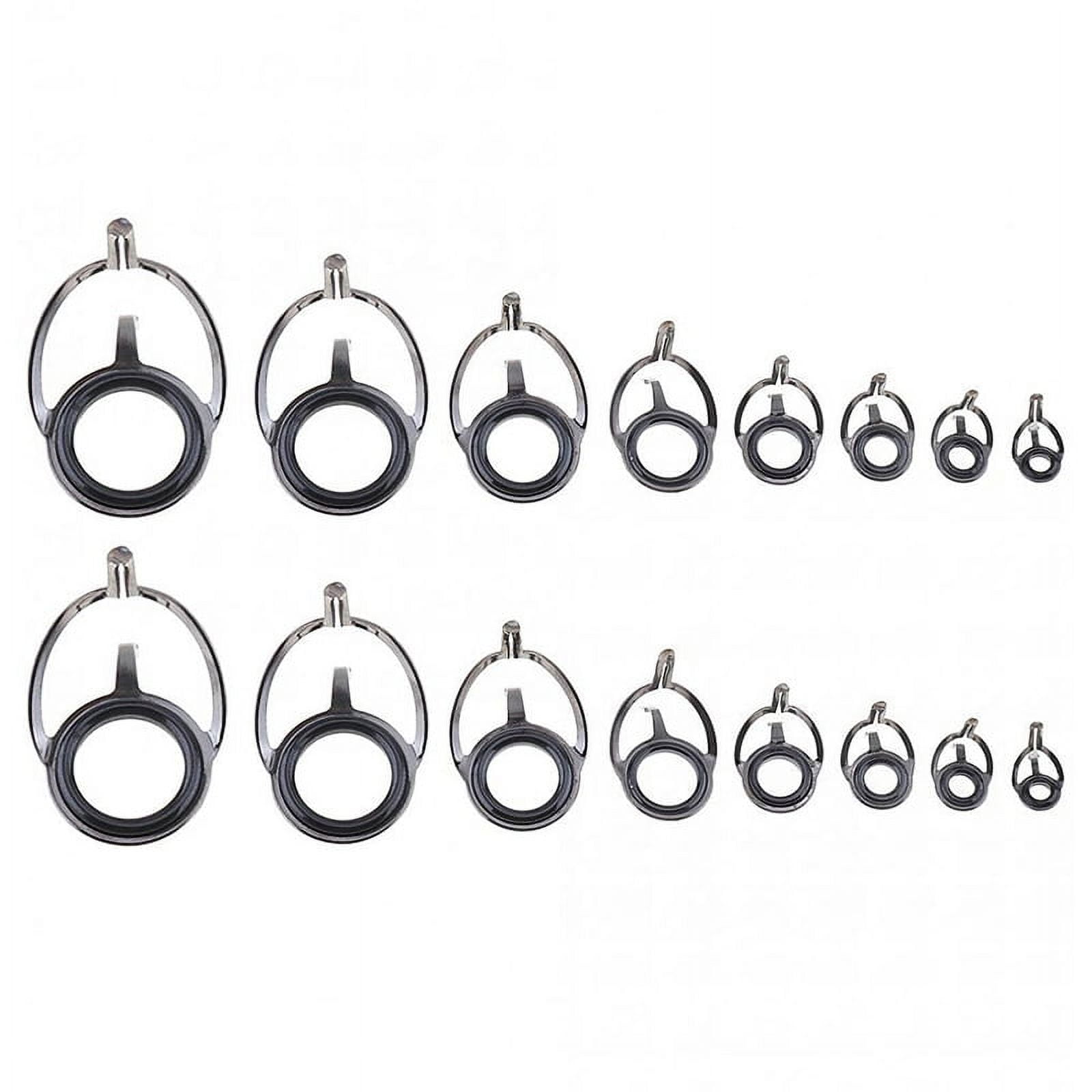 16 Pcs Fishing Rod Guide Oval Fishing Rod Eyes Guides Line Rings Pole ...