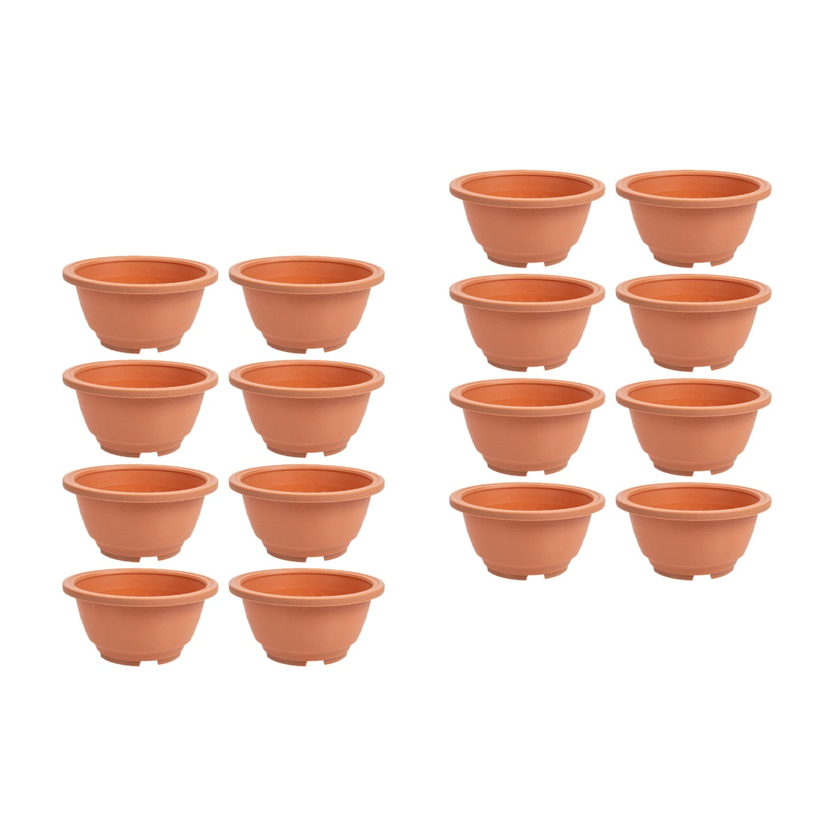 16 Pcs Indoor Flower Pots Plastic for House Plants Nursery Garden ...
