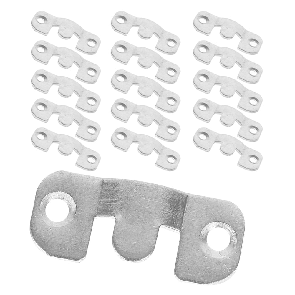 16 Pcs Flush Mount Bracket Frame Hanger Shelf Hangers Mirror Bed Stainless Steel