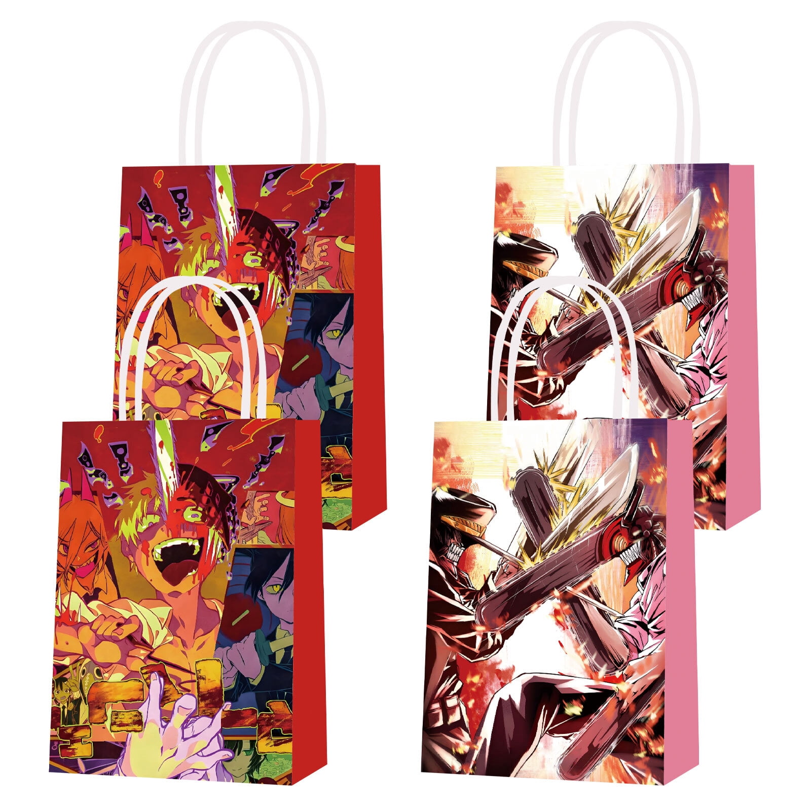 16 Pcs For Chainsaw Man Cartoon-Themed Party Favor Bags – 2 Styles ...