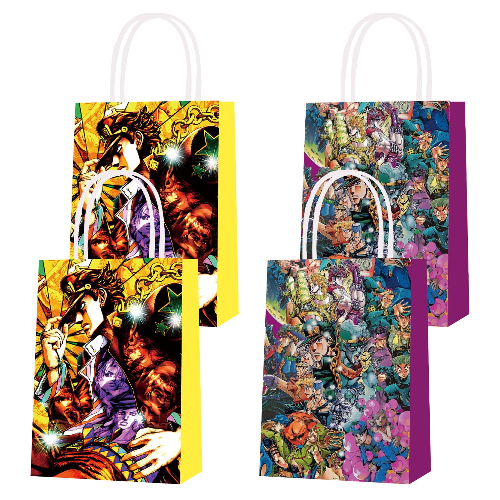 16 Pcs For JoJo's Bizarre Adventure Theme Party Favor Bags – 2 Styles ...