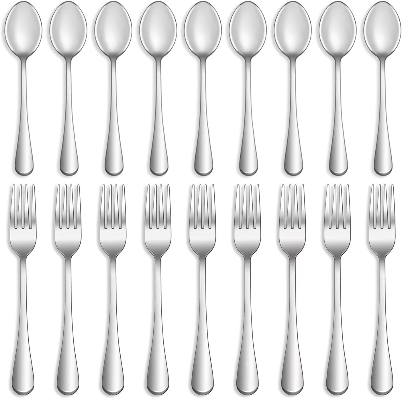 16 Pcs Forks and Spoons Silverware Set,Food Grade Stainless Steel ...