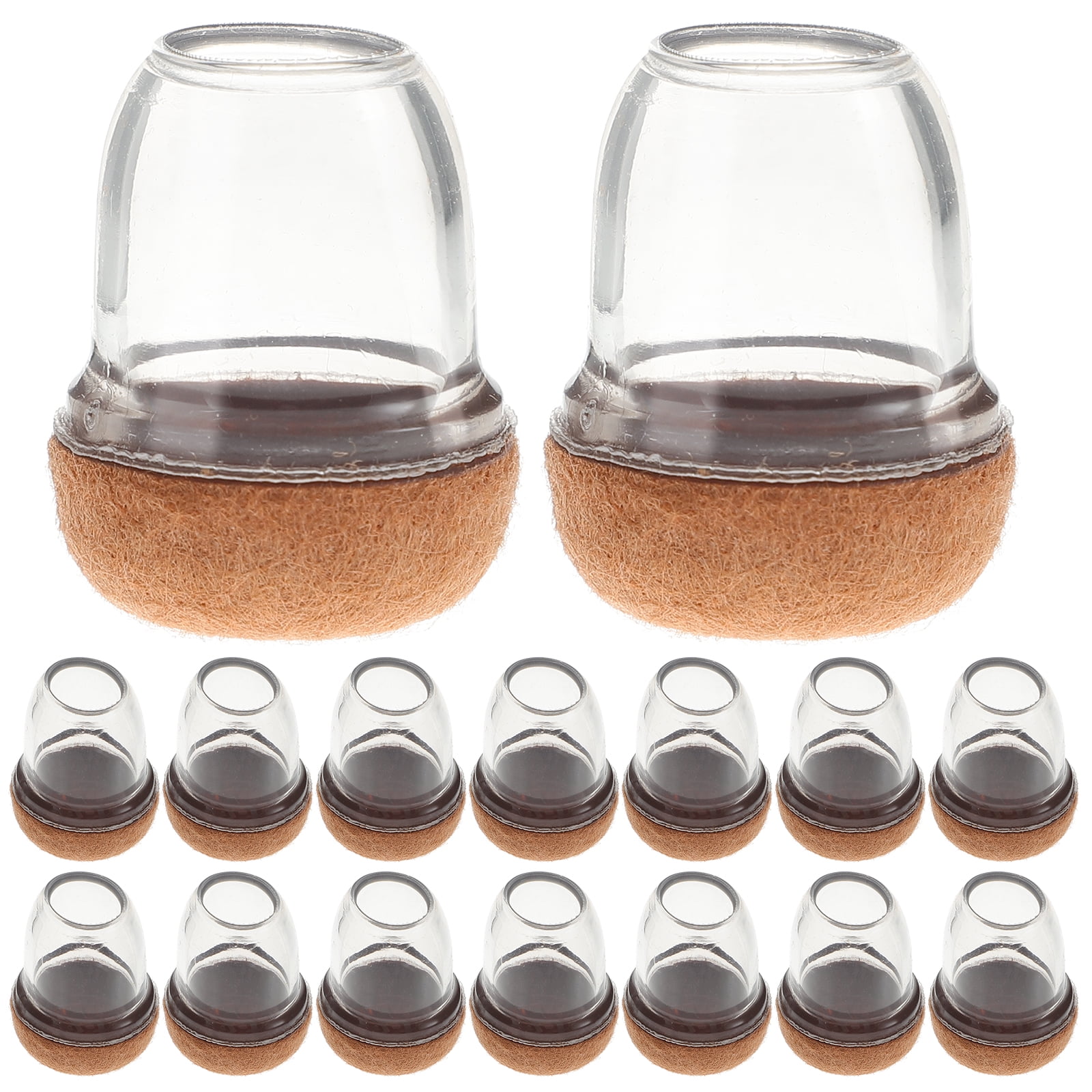 16 Pcs Furniture Leg Caps Legs Pads Castor Casters Transparent ...