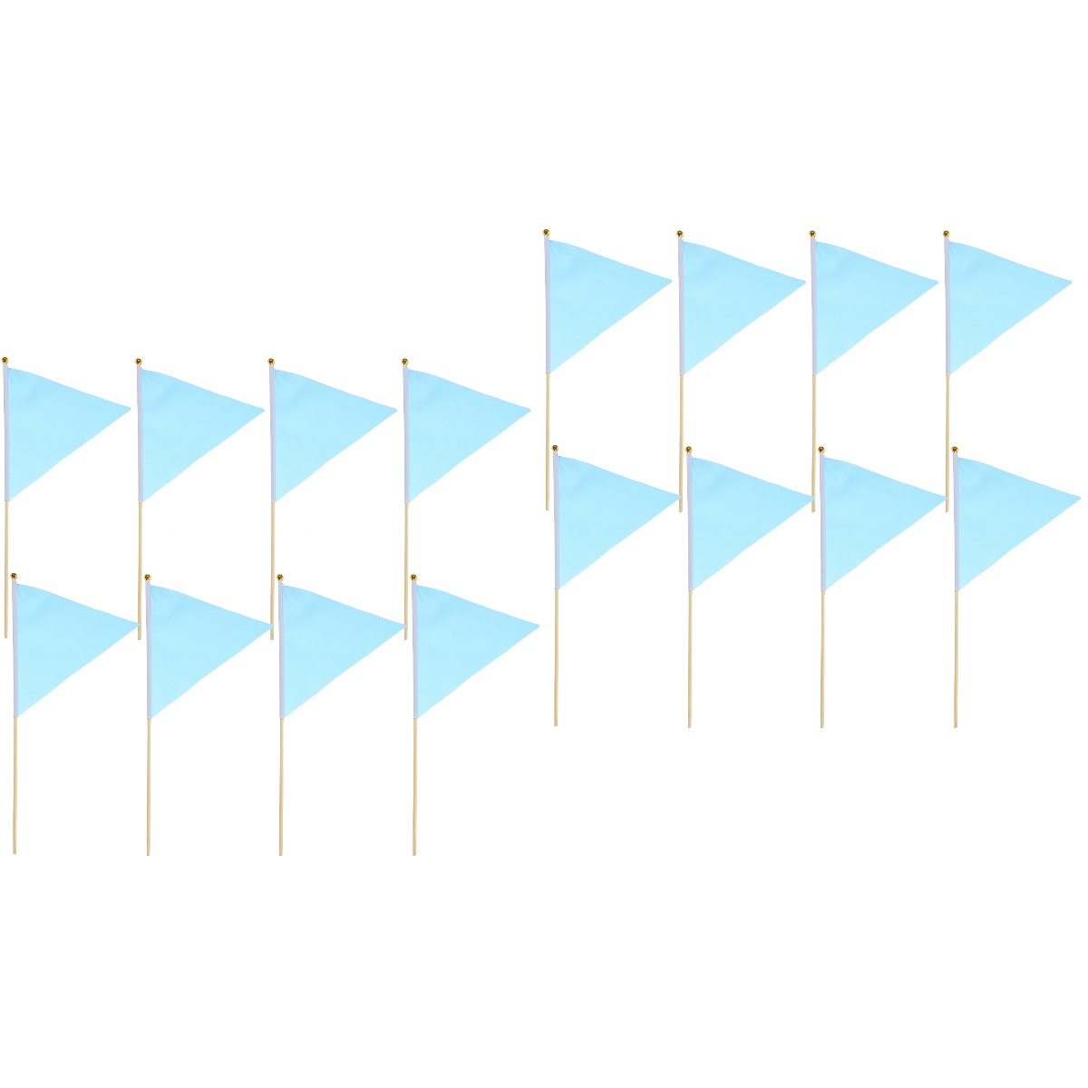 16 Pcs Garden Marking Flags With Poles Lawn Sprinkler Irrigation Flag ...