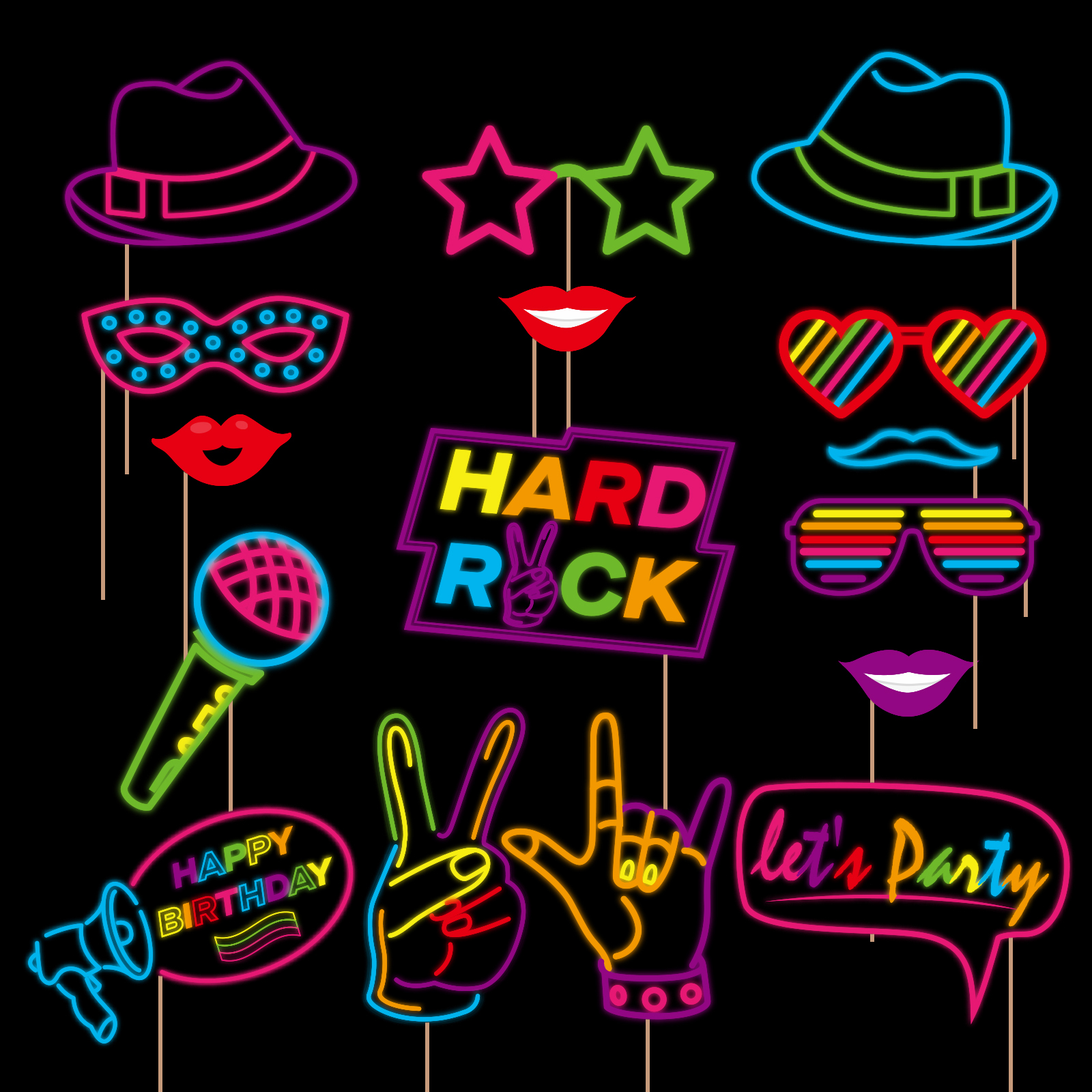 Avengers Photo Booth Props, 8pc - Walmart.com