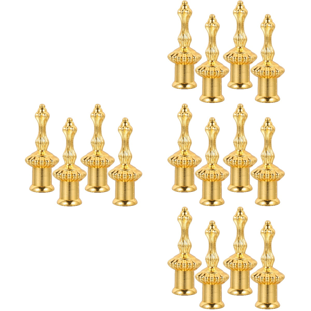 16 Pcs Golden Lamp Cap Decoration Finials for Lamps Desk Knob ...