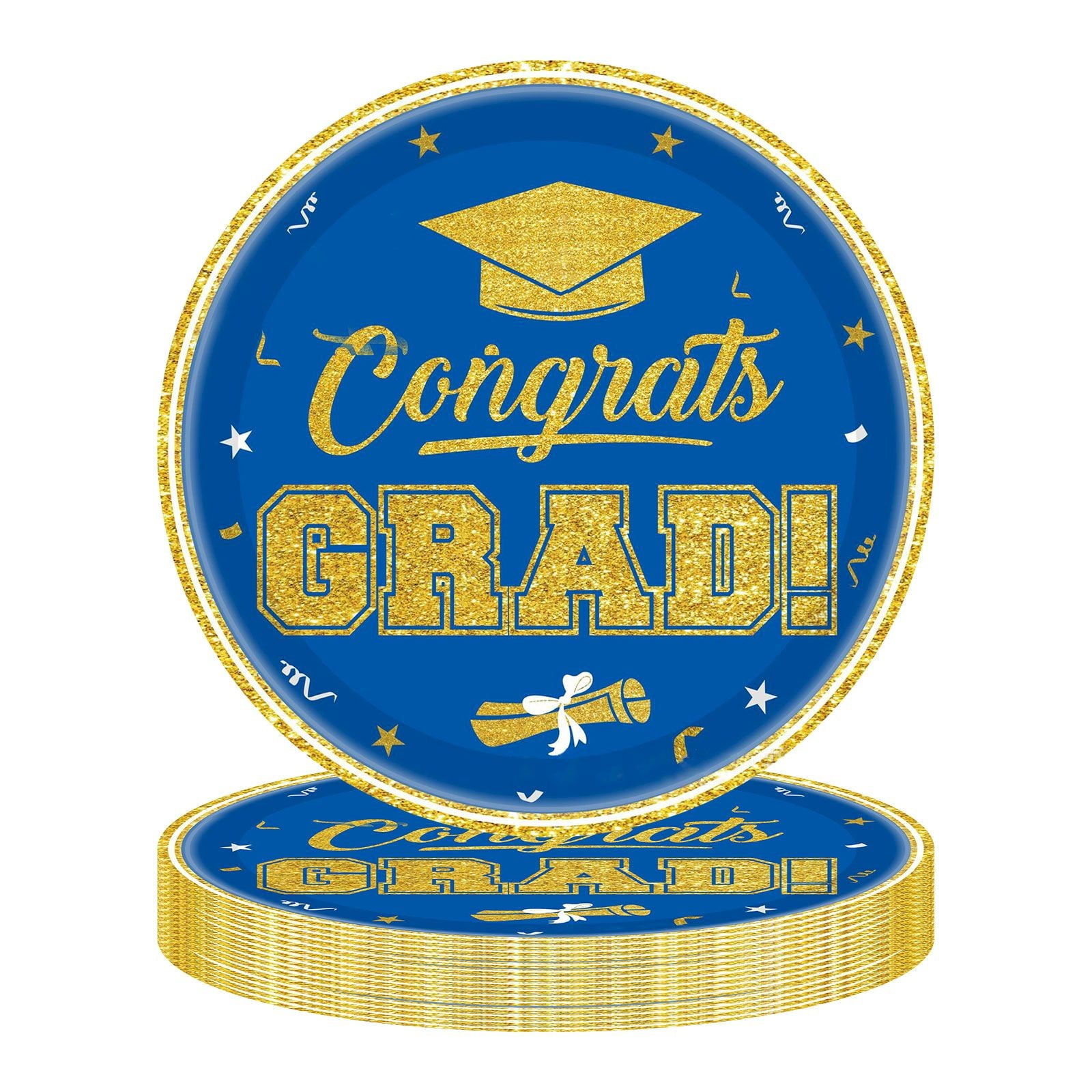 16 Pcs Graduation Table Decorations Party Supplies - Blue Gold ...