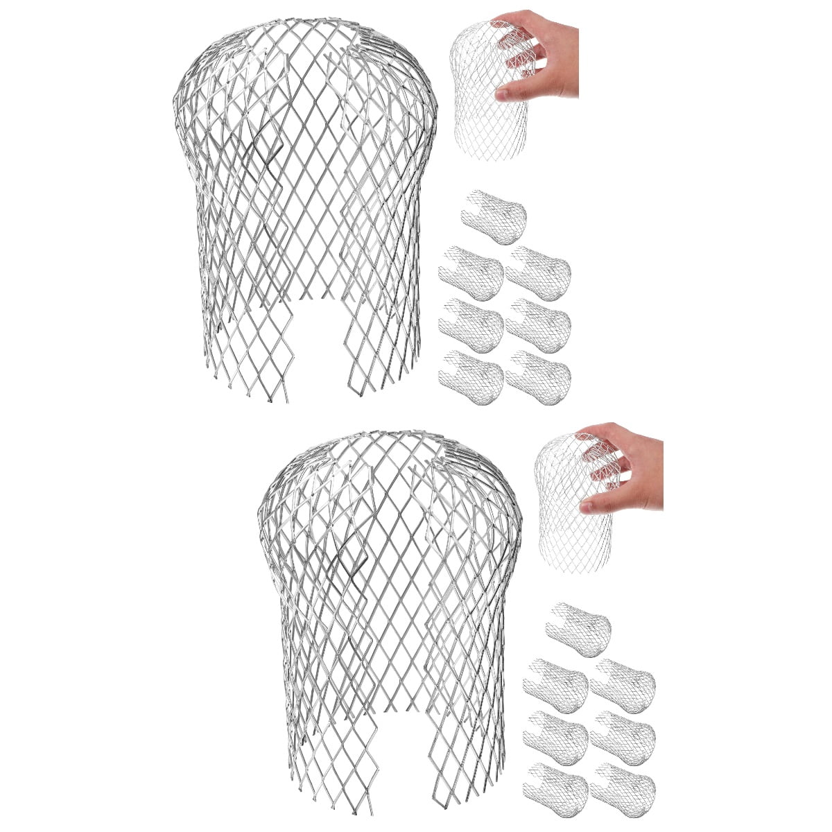 16 Pcs Gutter Guards Aluminum Downspout Guard Gutter Filter Mesh Leaf ...