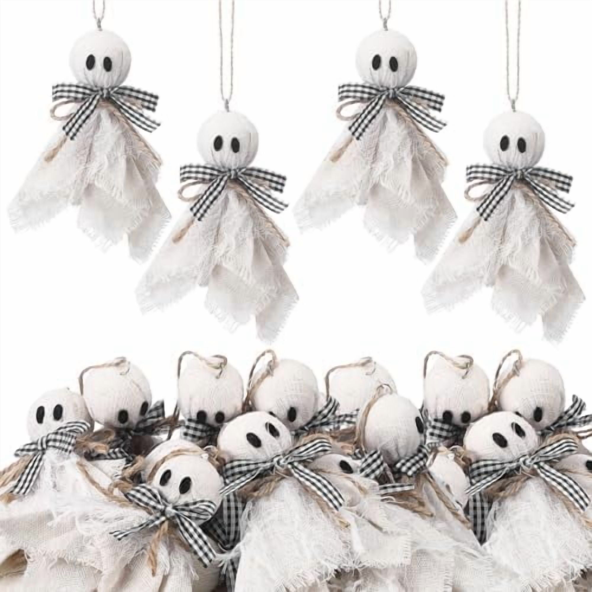 16 Pcs Halloween Ghost Hanging Ornaments 4 Inch Small Hanging Ghost ...