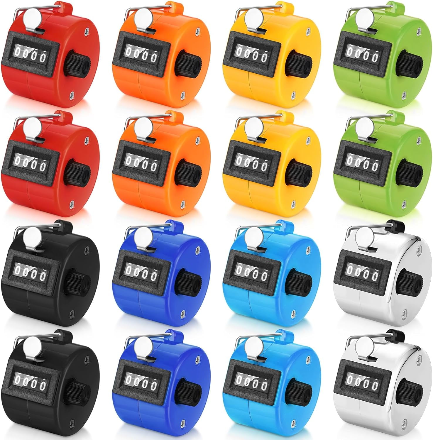 16 Pcs Handheld Clicker Counter 4 Digit Mechanical Tally Counter ...