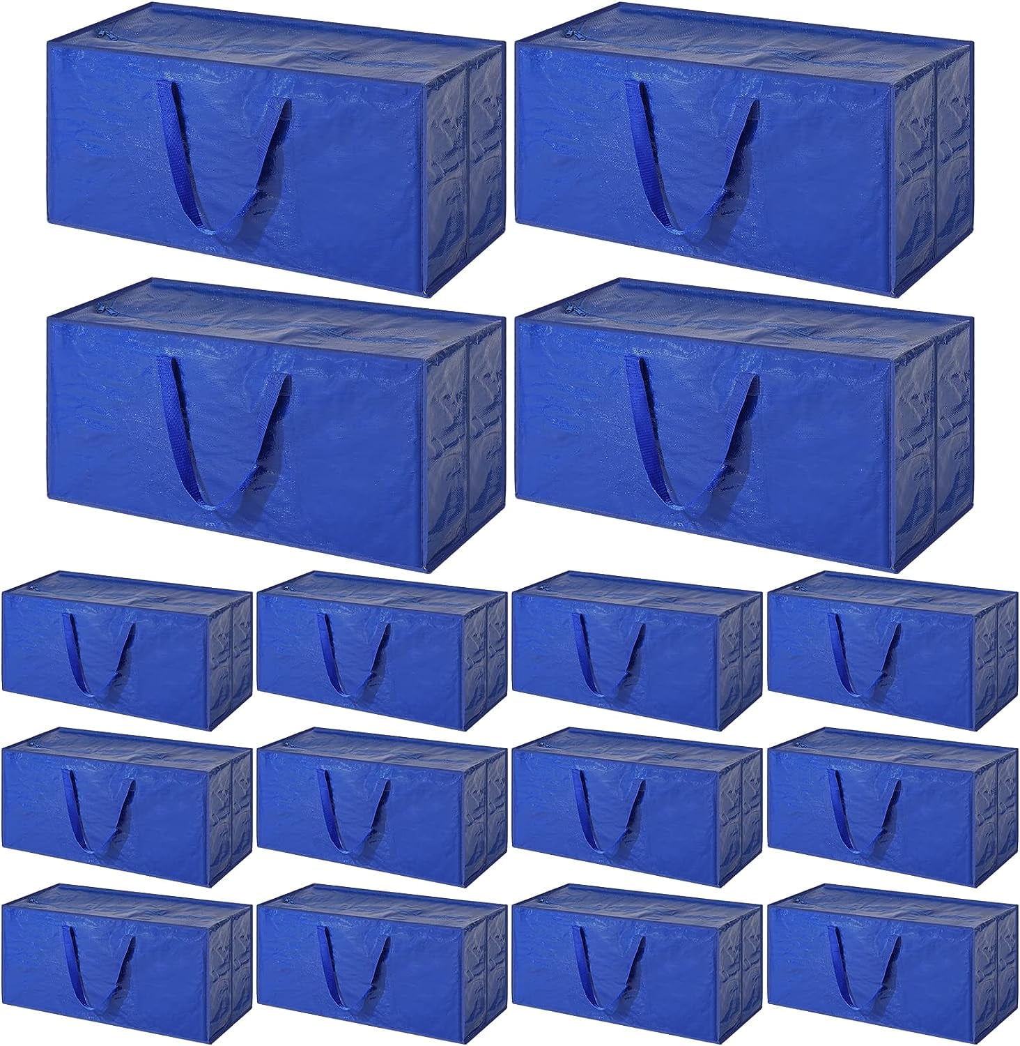 16 Pcs Heavy Duty Extra Large Moving Bags - Waterproof Storage Bags ...