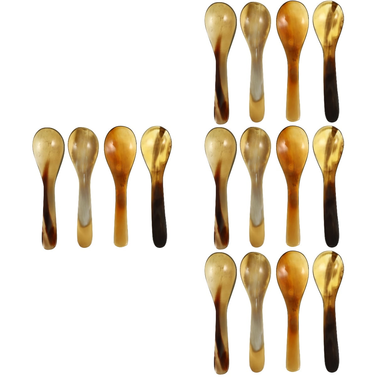 16 Pcs Horn Coffee Spoon Soup Spoons Stirring Scoop Mini for Desserts ...