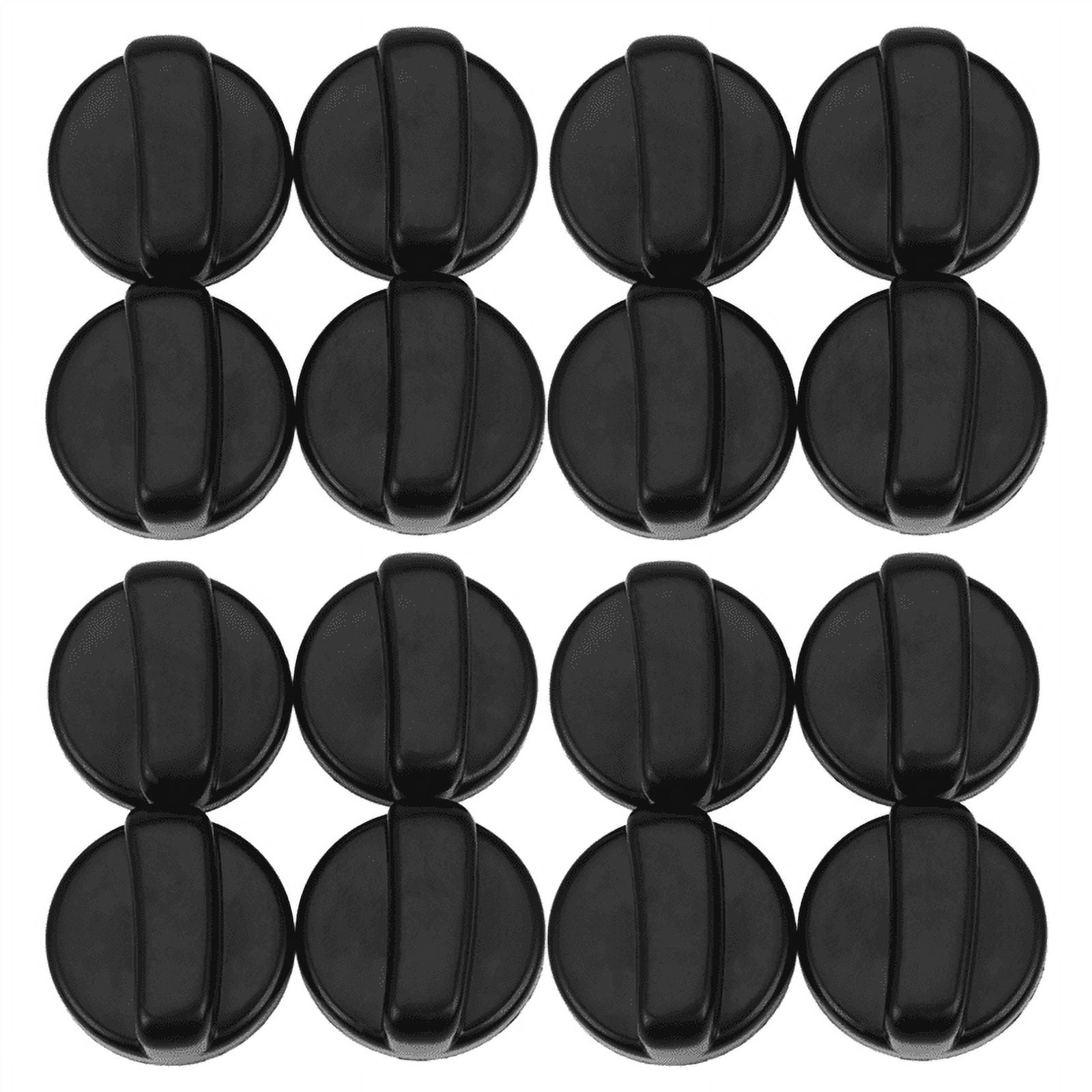 16 Pcs Kitchen 44 mm Diameter Plastic Black Button Switch for Gas ...
