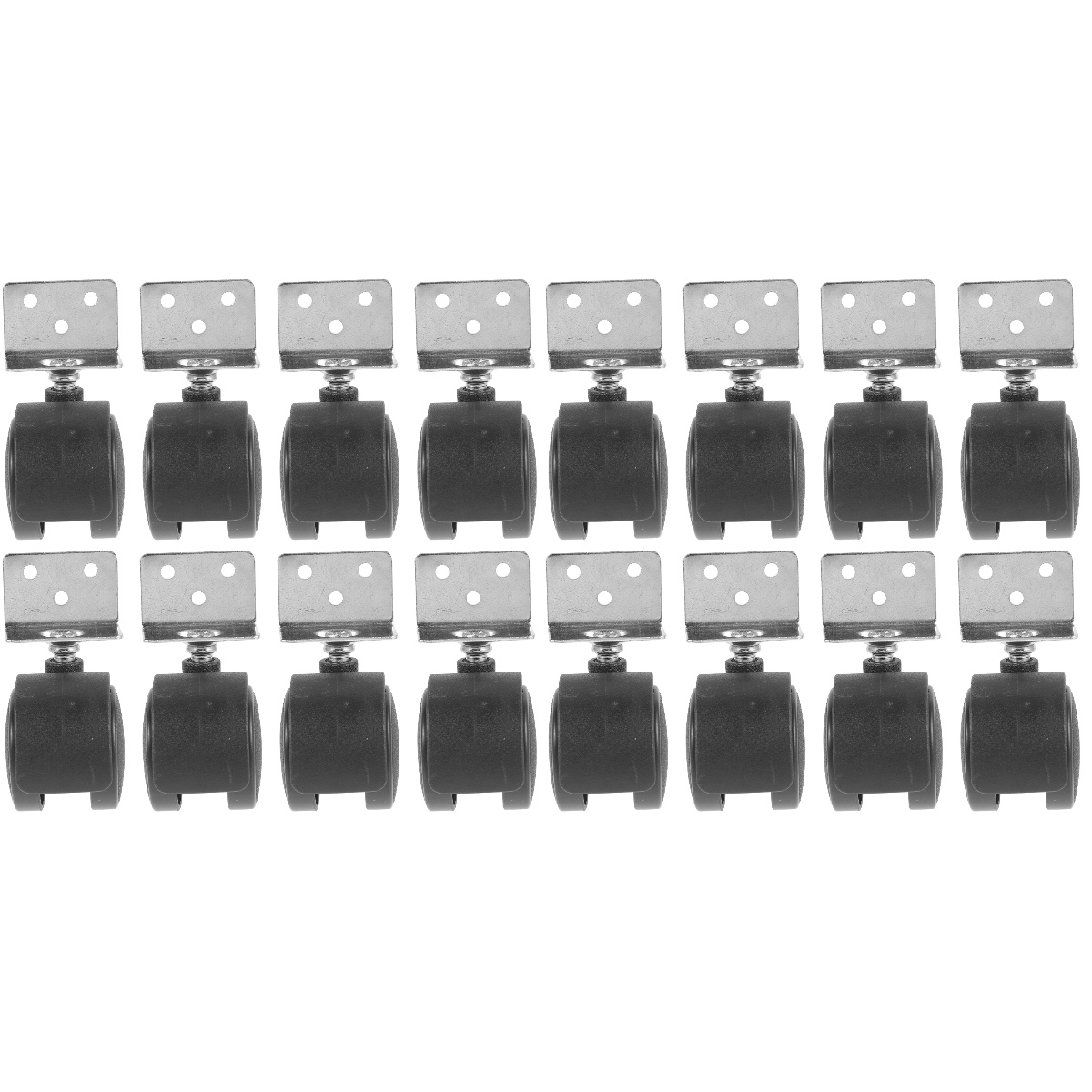 16 Pcs L-shaped Screw Thread Flat Nylon Universal Wheel Practical ...