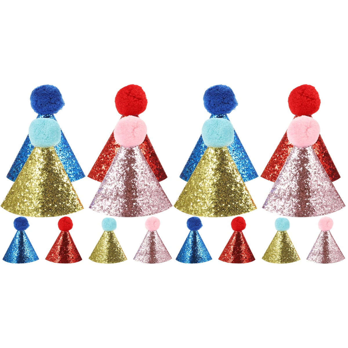 16 Pcs Lightweight Cat Hats Dog Birthday Party Hats Pet Birthday Head ...