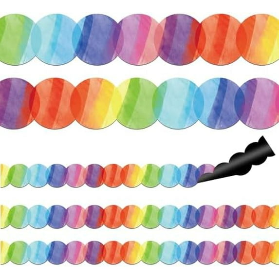 16 Pcs Magnetic Borders Colorful Circles Die Cut Magnetic Bulletin ...