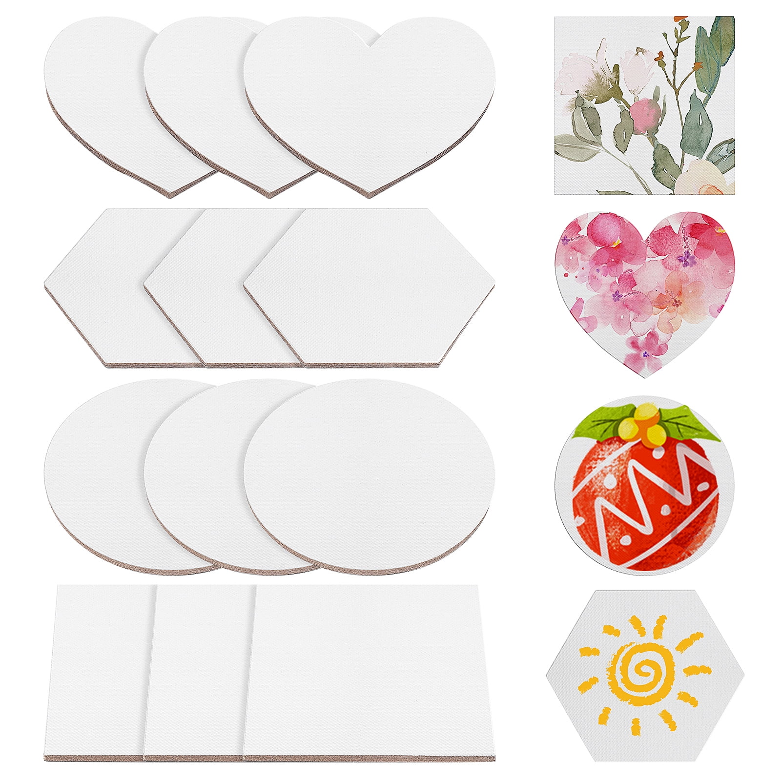 16 Pcs Magnetic Canvas Painting Boards Magnetic Painting Canvas Small ...