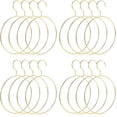 16 Pcs Metal Circle Hanger, Belt Scarf Ring Hanger, No Snag Closet ...