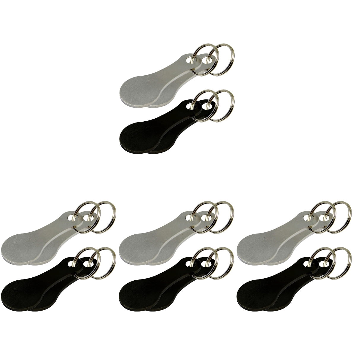 16 Pcs Metal Shopping Trolley Token Stainless Steel Key Ring Trolley ...