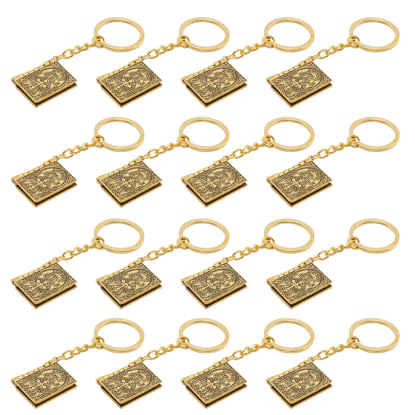 16 Pcs Mini Bible Keychain, Zinc Alloy Handbag Pendant, Christian ...
