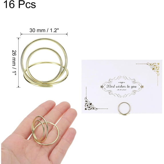 16 Pcs Mini Place Card Holders, Round Picture Holders for Tables Photos ...