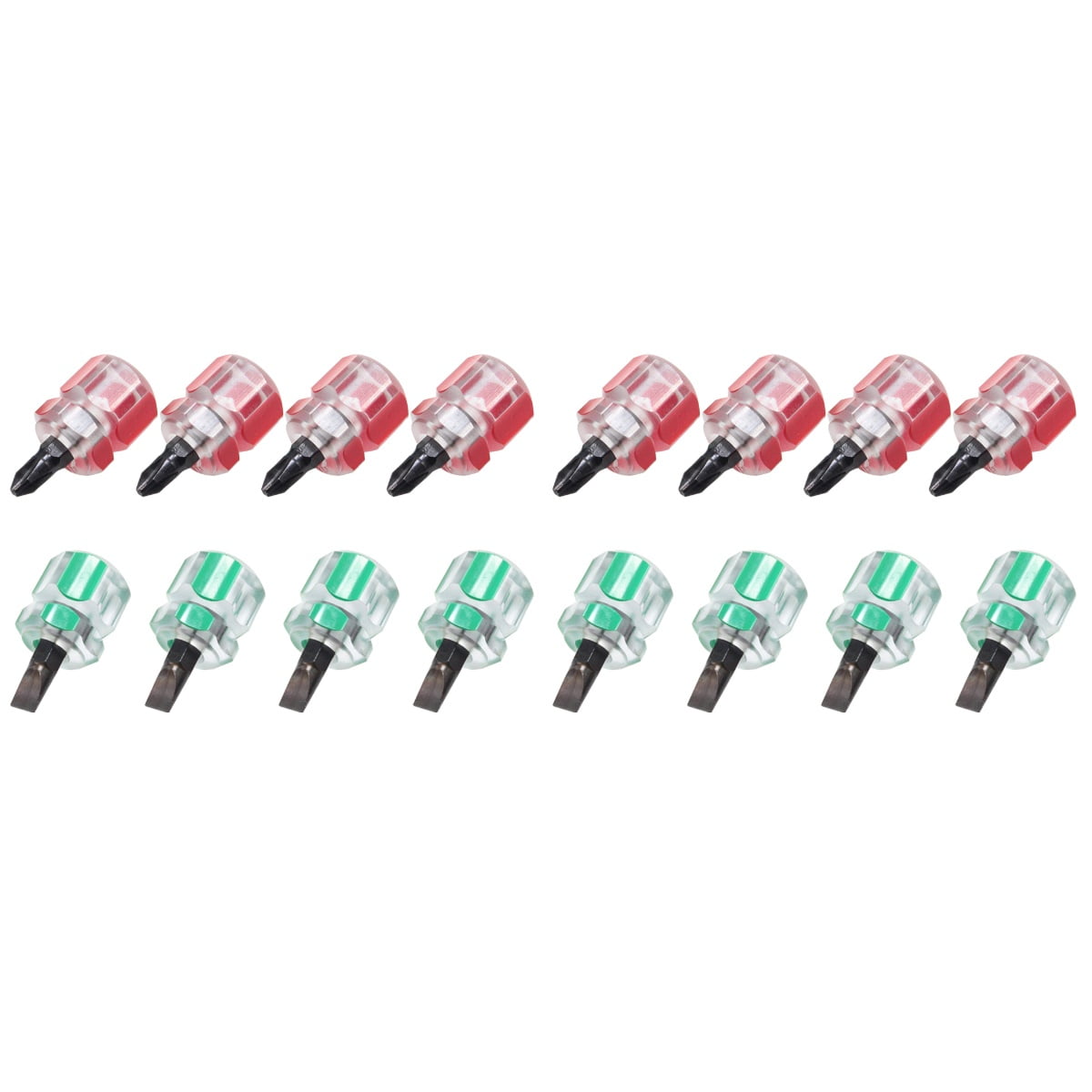 16 Pcs Mini Screwdriver Flat Heads Short Handle Set Kit Small ...