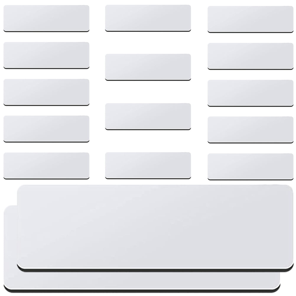 16 Pcs Name Card Tag DIY Badge with Pin Blank Tags Printable Labels ...