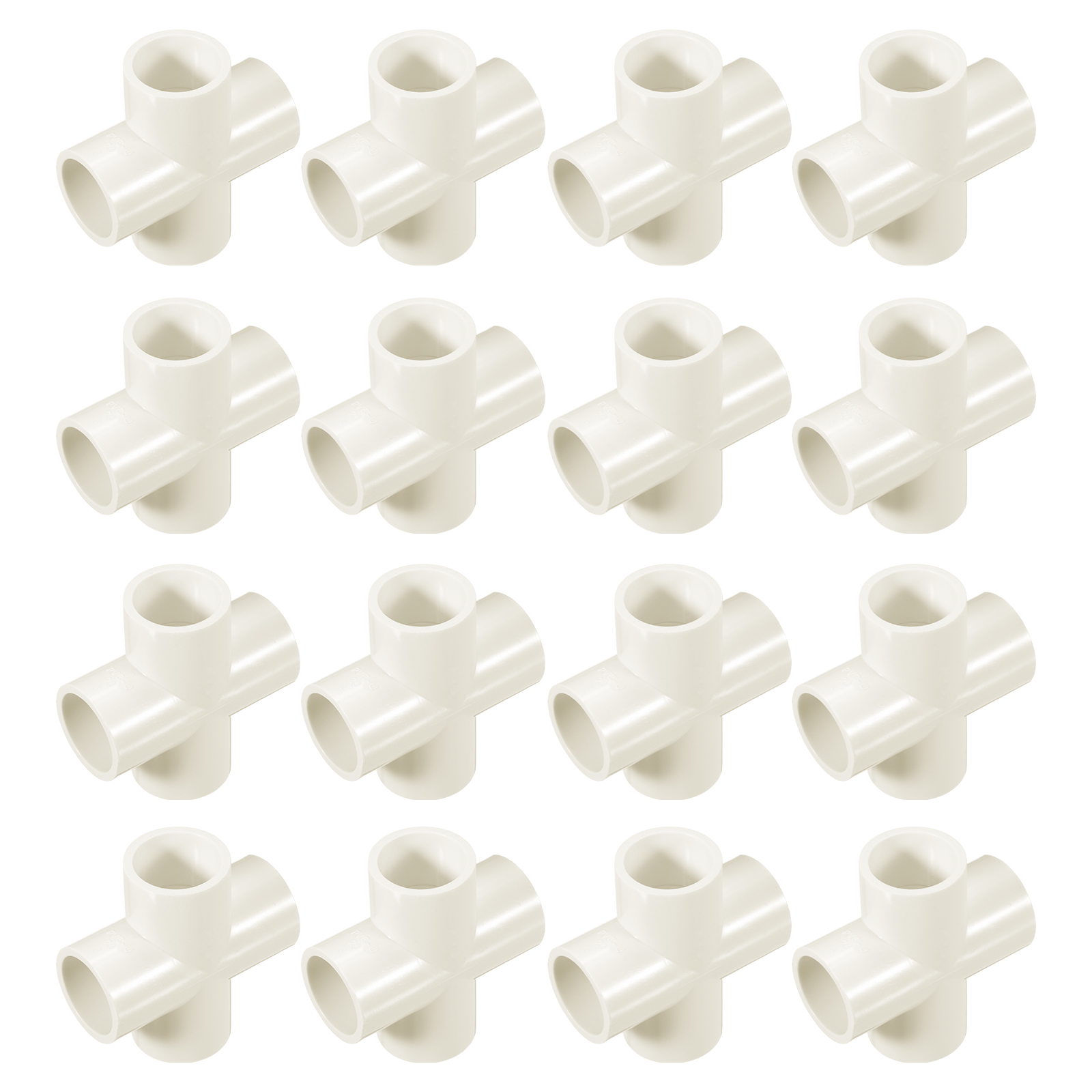 16 Pcs PVC Fitting, Cross 4 Way PVC Fitting 20mm PVC Connectors PVC ...