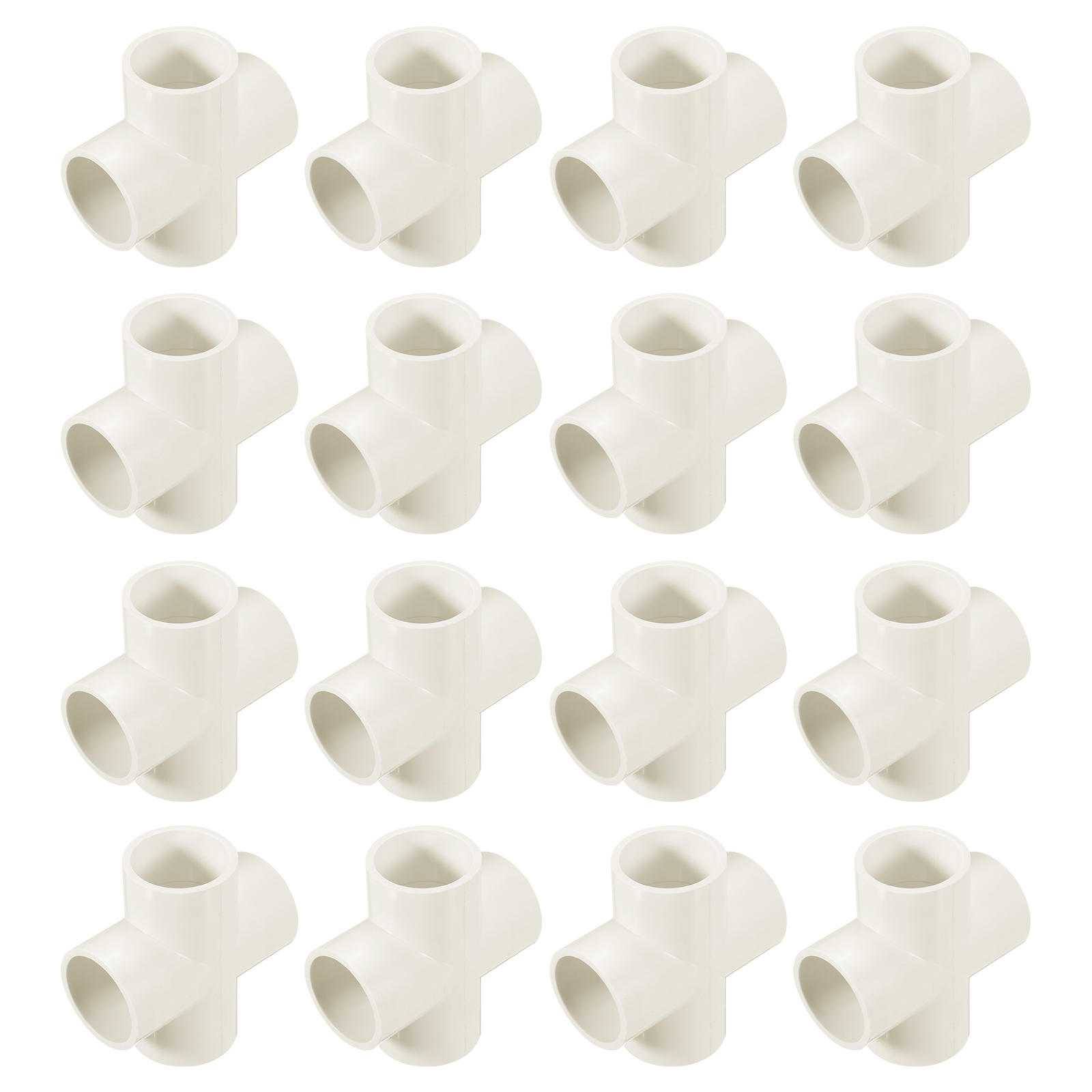 16 Pcs PVC Fitting, Cross 4 Way PVC Fitting 32mm PVC Connectors PVC ...