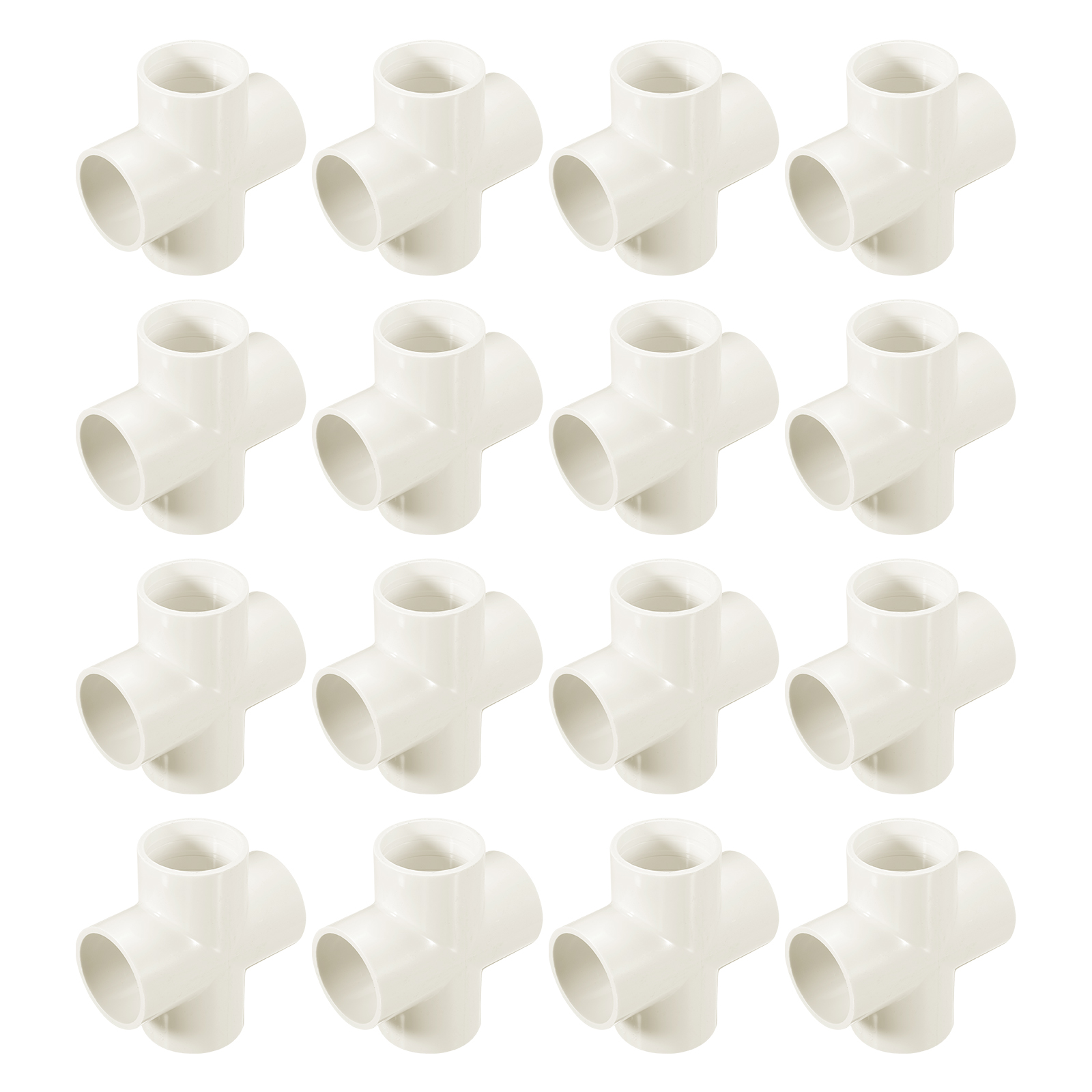 16 Pcs PVC Fitting, Cross 4 Way PVC Fitting 40mm PVC Connectors PVC ...