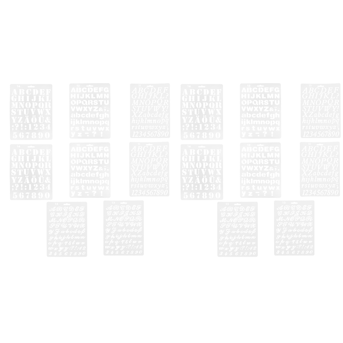 16 Pcs Painting Template Mold Number Stencils for Yesweety Alphabet ...