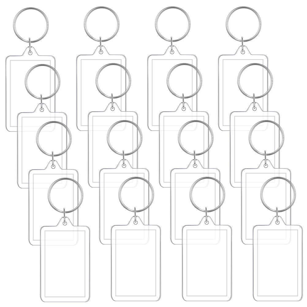 16 Pcs Photo Frame Keychain 3rd Wedding Anniversary Gifts Rings Picture ...