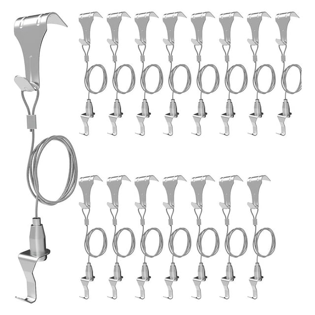 16 Pcs Picture Rail Hanging System,Picture Hooks Molding Hangers ...