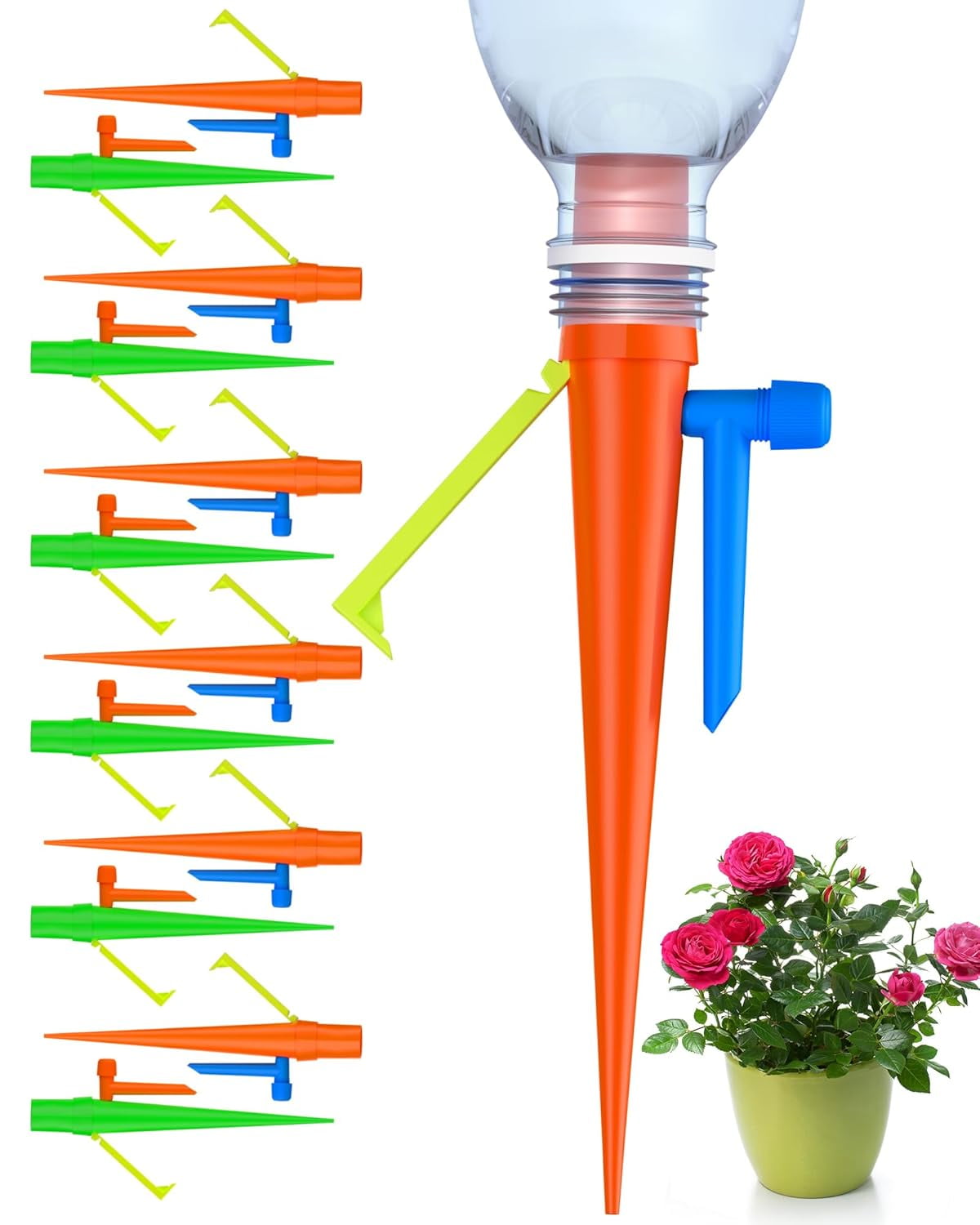 16 Pcs Plant Self Watering Spikes Devices, Automatic Plant Drip ...