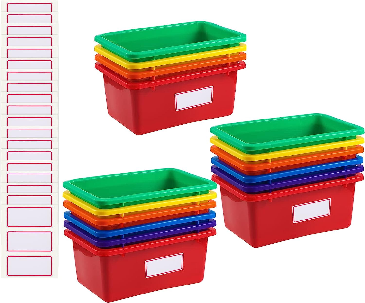 16 Pcs Plastic Cubby Bins Bulk for Classroom Organization Small ...